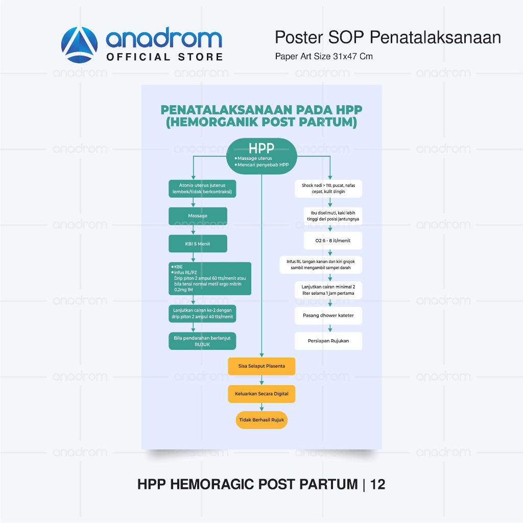 Jual Poster Kesehatan SOP Penatalaksanaan Medis | Poster Promkes ...