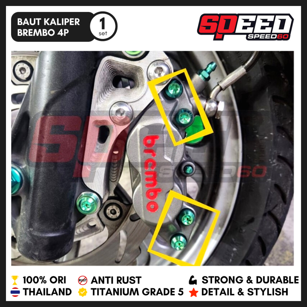 Jual Probolt Titanium Baut Kaliper Brembo Original Grade 5 King Nut Thailand | Shopee Indonesia