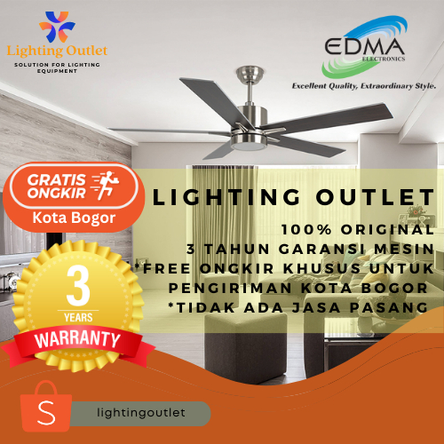 Jual MT Edma 52in Radial Kipas Angin Lampu Gantung Plafon dengan LED ...