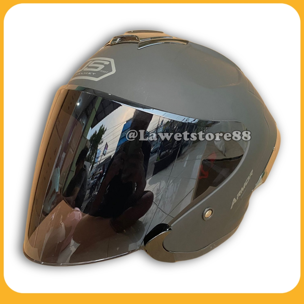 Jual Helmets Sepeda Motor Half Face Js Armor Yakuza Solid Polos ...