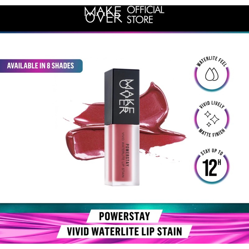 Jual MAKE OVER POWERSTAY VIVID WATERLITE LIP STAIN LIPSTICK MAKE OVER ...