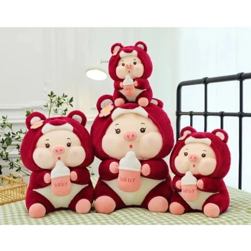 Jual Boneka PIGGY CUSTOM LOTSO milk Bottle bahan plush kado ulang tahun ...