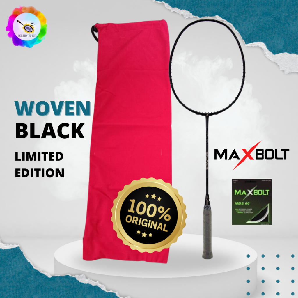 Jual RAKET BADMINTON MAXBOLT BLACK WOVEN LIMITED EDITION ORIGINAL ...