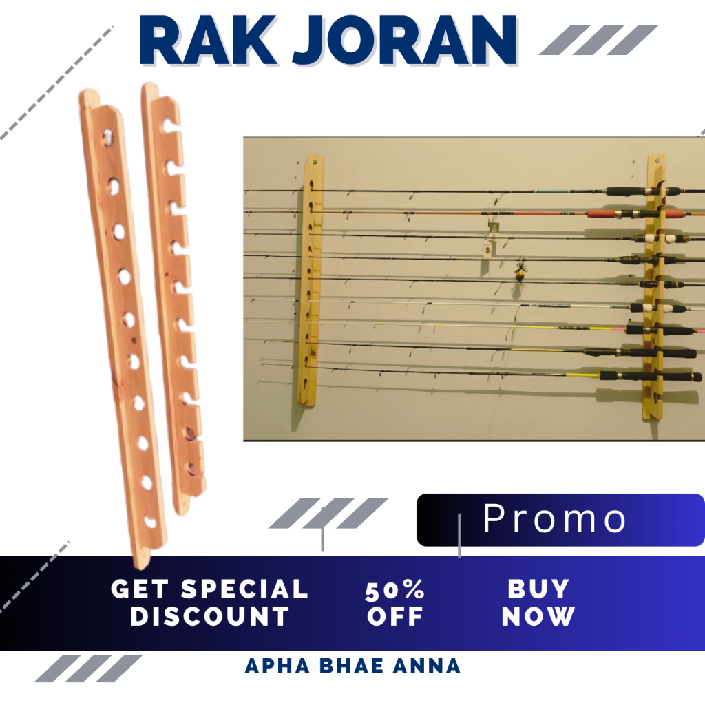 Jual RAK PANCING KAYU TEMPEL DINDING 10SLOT ALAT TEMPAT DUDUKAN TEGEK ...