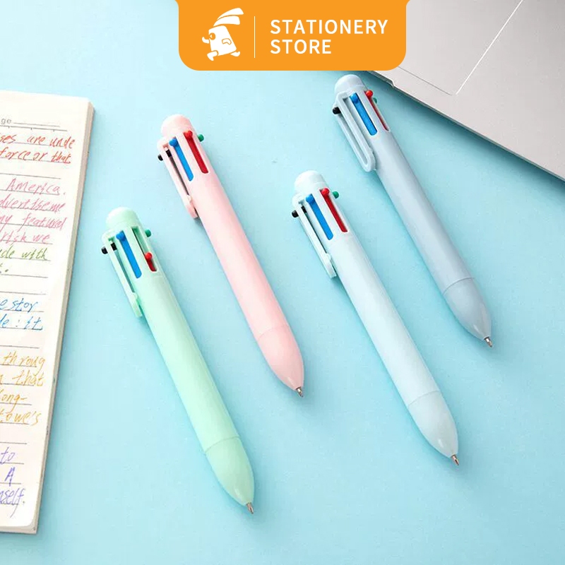 Jual Pulpen Ballpoint 6 warna - 0,7mm Ujung Bundar - Rabbit Stationery ...