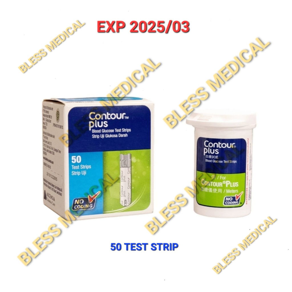Jual Contour Plus Strip Test Gula Darah isi 50 Strips | Shopee Indonesia