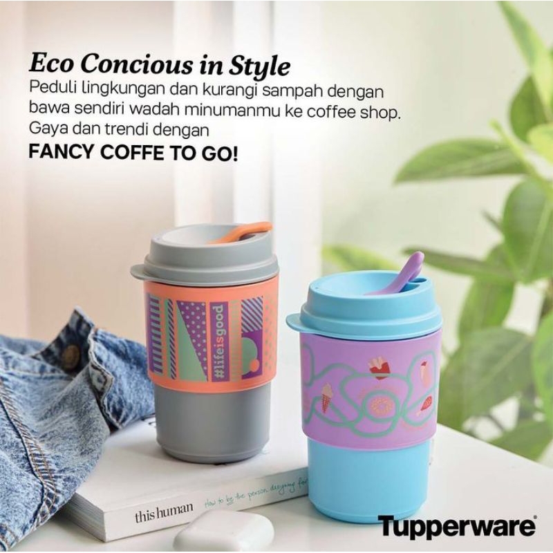 Jual Fancy coffee 2go tupperware ukuran 350 ml / botol minum tupperware ...