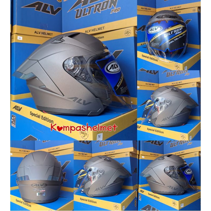 Jual HELM ALV ULTRON PRO SOLID GUNMETAL NEW COLOUR | Shopee Indonesia