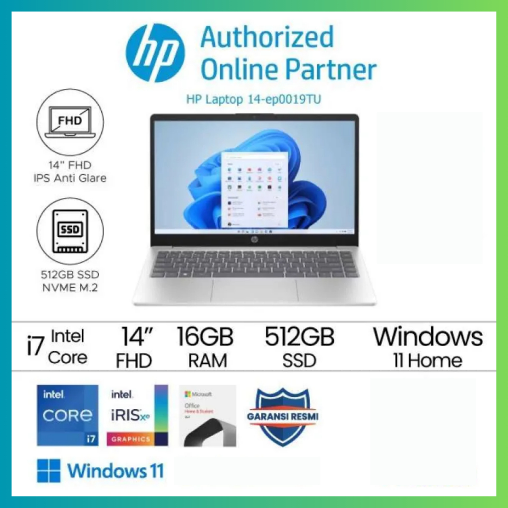Jual HP LAPTOP 14-EP0018TU EP0019TU i7-1355U 16GB 512GB 14" FHD IPS OHS ...