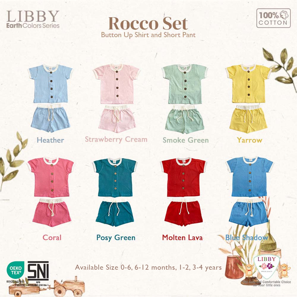 Jual LIBBY Earth Setelan Rocco Set Pendek Celana Pendek Seri 2 Bayi dan ...