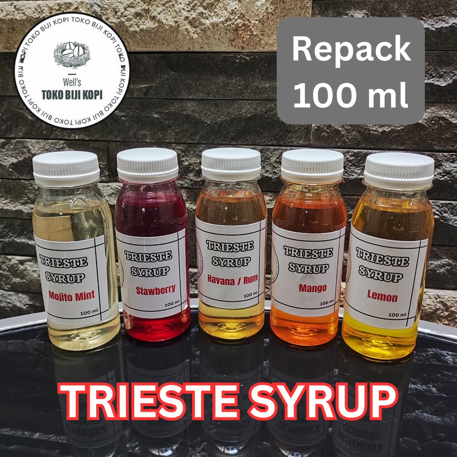 Jual TRIESTE SYRUP REPACK 100ML FLAVOURED SYRUP / SAMPLE TRIESTE SIRUP ...