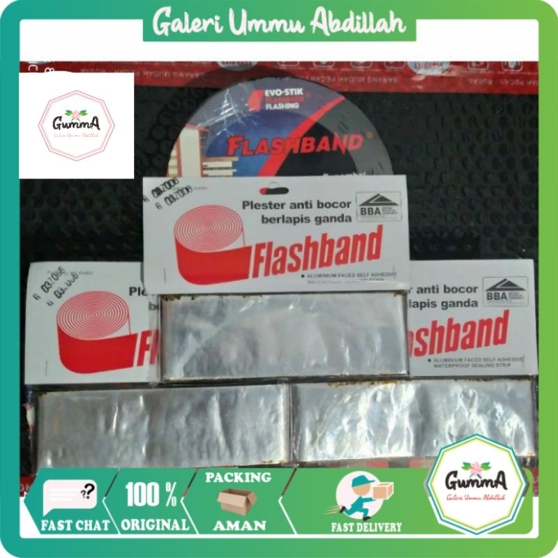 Jual FLASHBAND 5 Cm x 1 Meter Lakban Lem Atap Seng Asbes Anti Bocor ...