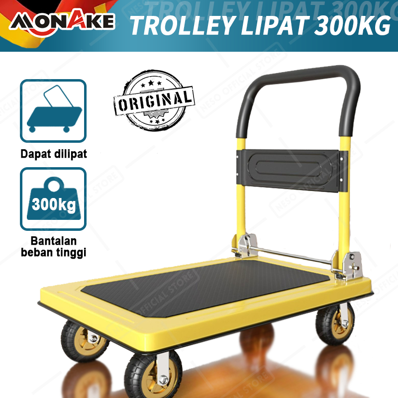 Jual 300kg Trolley Barang Lipat Kereta Dorongan Troli Hand Truck Barang ...