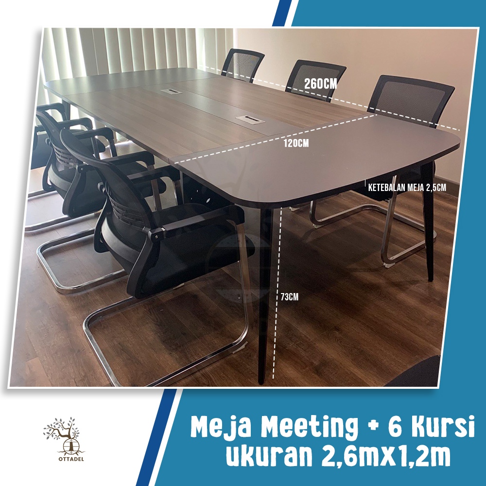 Jual Ottadel Meja Meeting Konferensi Minimalis / Meja Rapat bentuk Oval ...