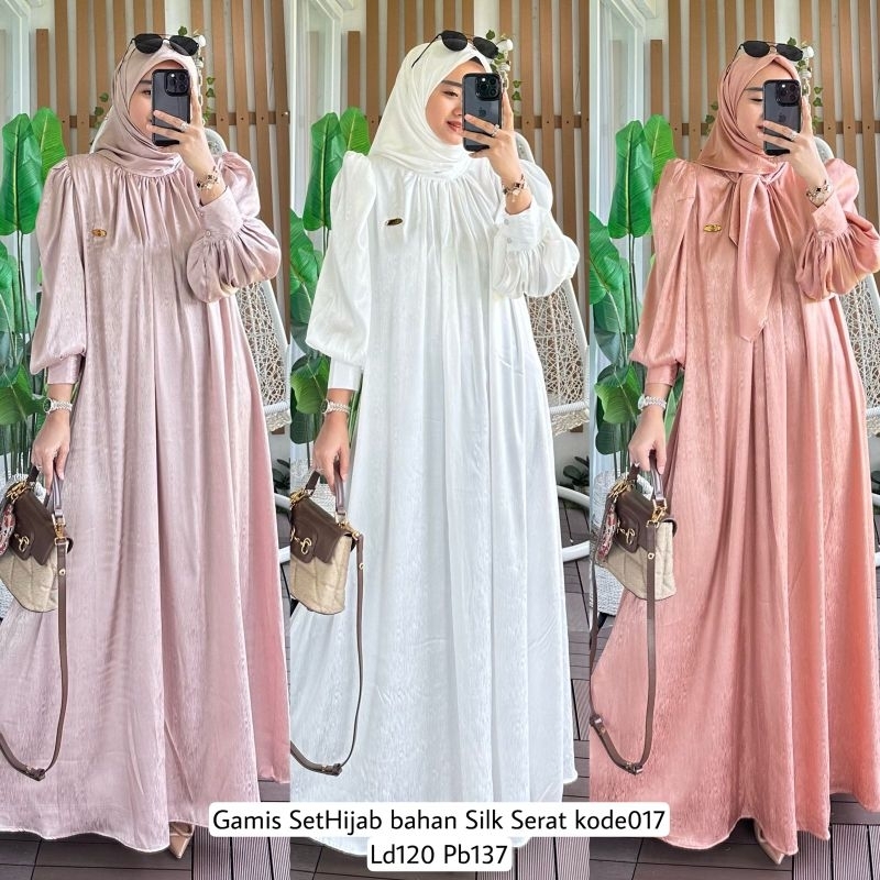Jual gamis silk 017 | Shopee Indonesia