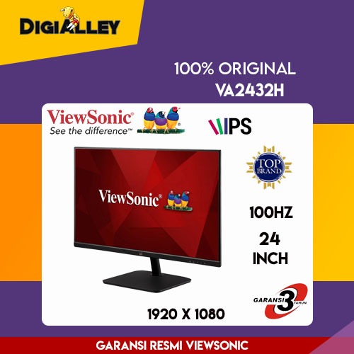 Jual LED Monitor Viewsonic VA2432H 24Inch 100Hz FHD HDMI 24 Inch ...