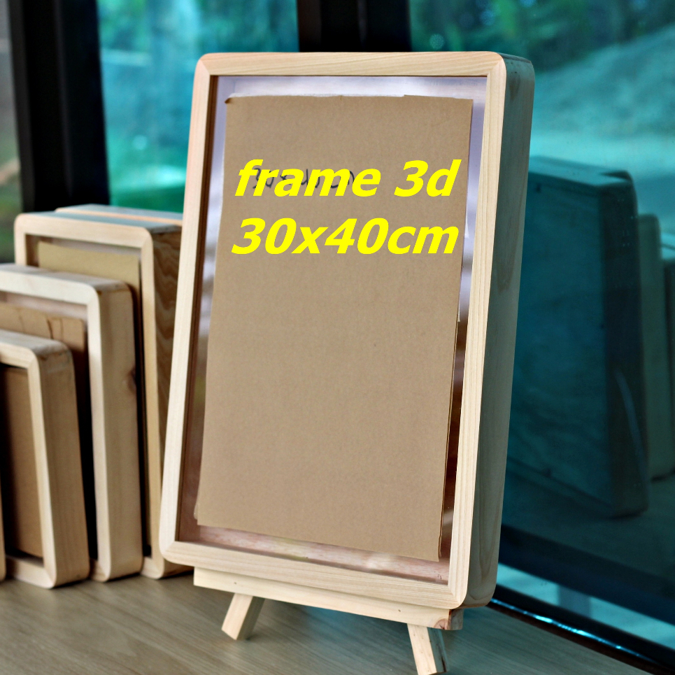 Jual Figura / frame foto / Bingkai Kayu ukuran A3 30x40 (sudut lengkung ...