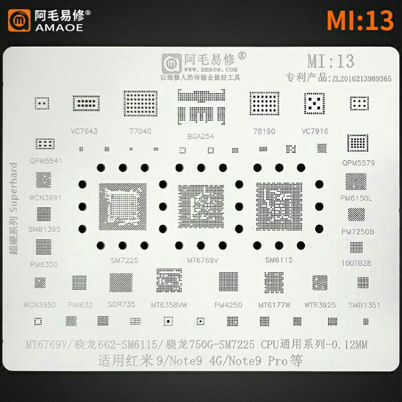 Jual Cetakan Ic Amaoe Mi:13 MT6769V/Snapdragon 662-SM6115/Snapdragon ...