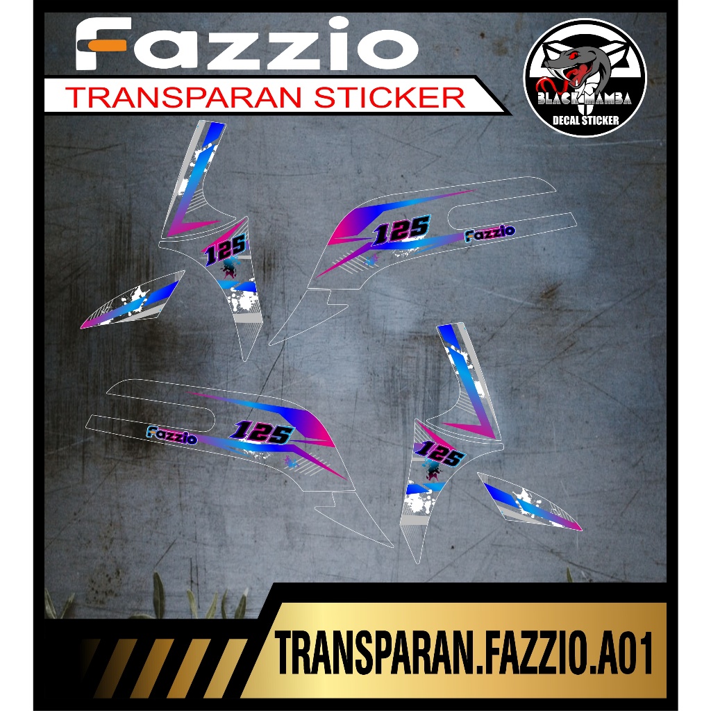 Jual STRIPING TRANSPARAN FAZZIO STICKER TRANSPARAN FAZZIO CODE A01 ...