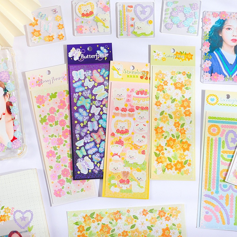 Jual [1 Set isi 6] Sticker Deco Stiker Dekorasi PVC untuk Scrapbook ...