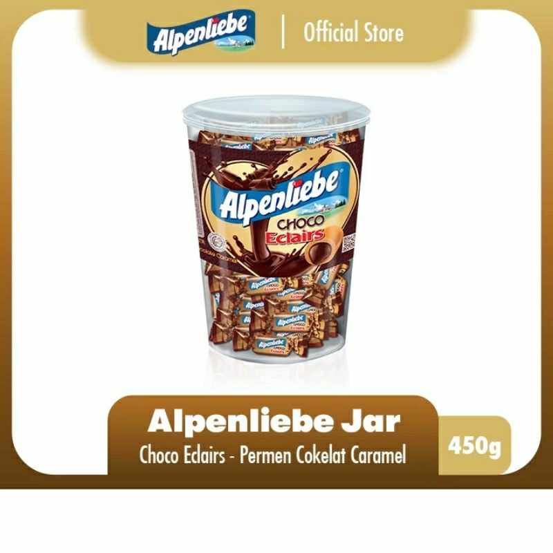 Jual Alpenliebe eclairs permen caramel coklat jar 360g | Shopee Indonesia