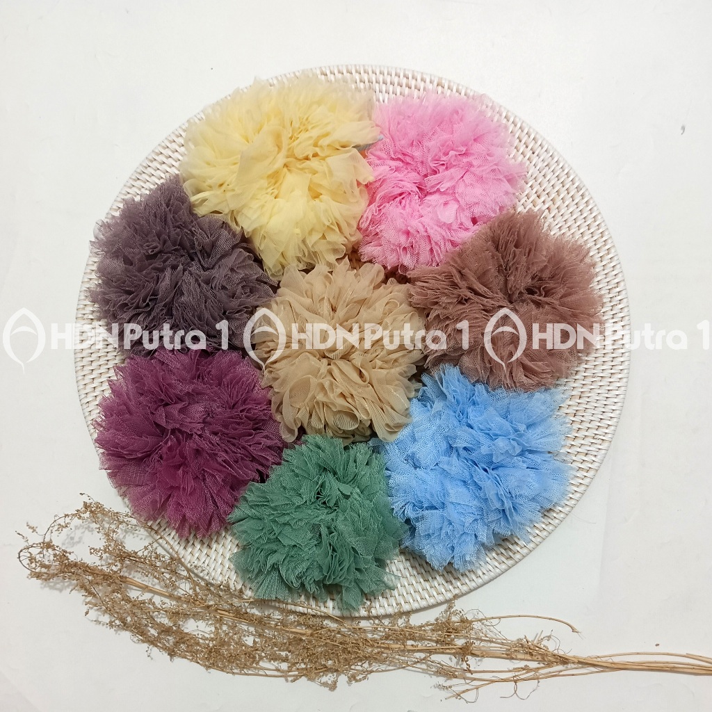 Jual Ikat Rambut / Scrunchie Tulle Scrunchie Tile Hijab | Scrunchie ...