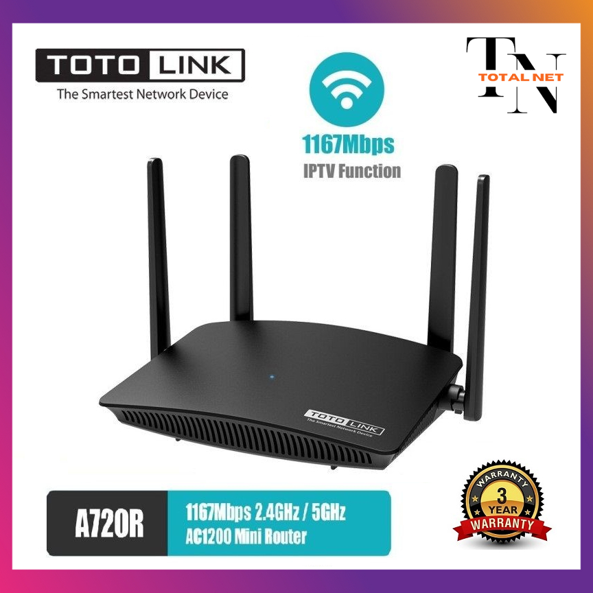 Jual TOTOLINK A720R - AC1200 Wireless Dual Band Router 4 Antenna ...