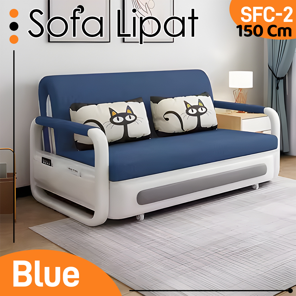 Jual Sofa Bed Lipat Kursi Lipat Sofa Minimalis 150CM Kasur Malas ...