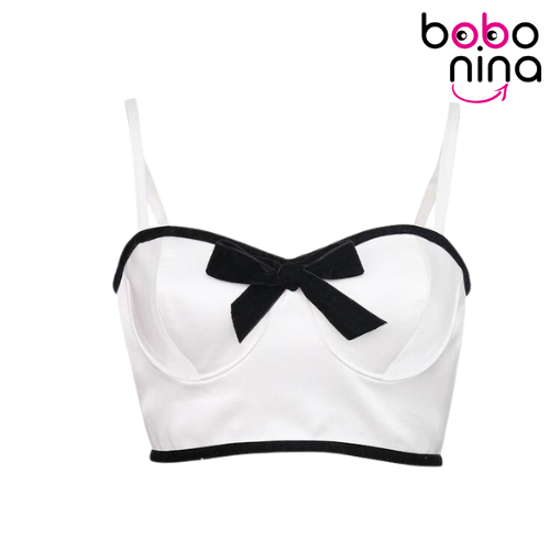 Jual Ninabobo BR199 Tanktop Wanita Korea Model Pita Crop Top Wanita ...