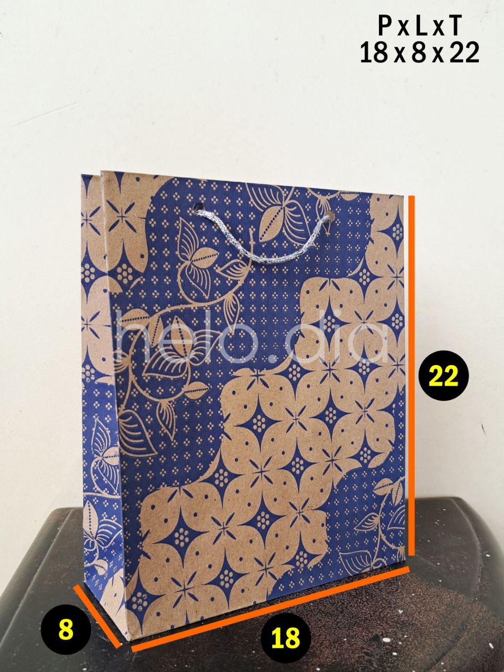 Jual Paperbag Motif Batik uk. 18x8x22 Paper Bag Motif Tas Kertas ...