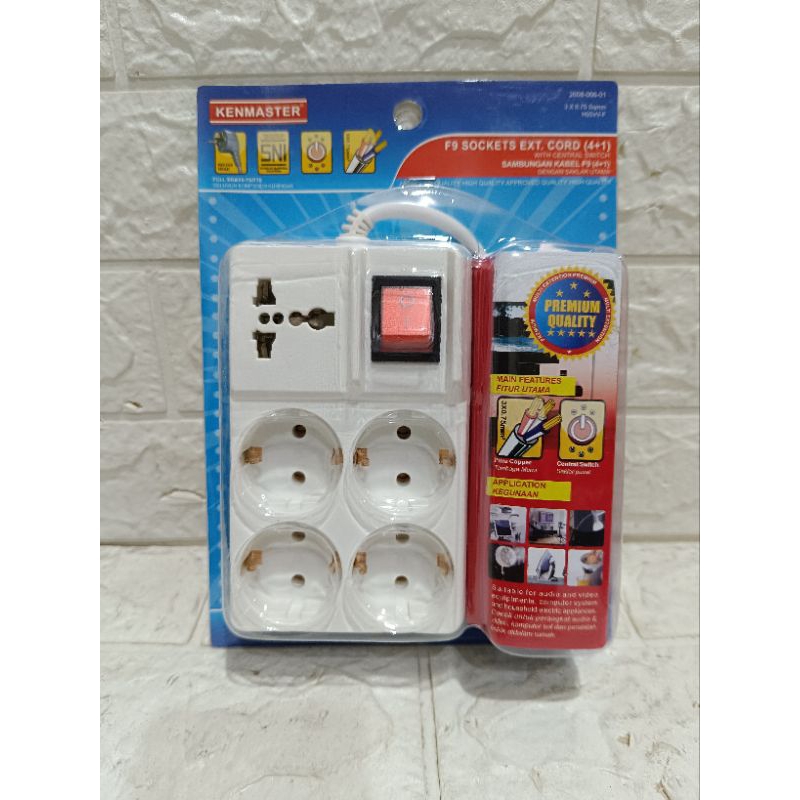 Jual KENMASTER STOP KONTAK F9 4+1 LUBANG STOP KONTAK KENMASTER MODEL ... Jual KENMASTER STOP KONTAK F9 4+1 LUBANG STOP KONTAK KENMASTER MODEL ...