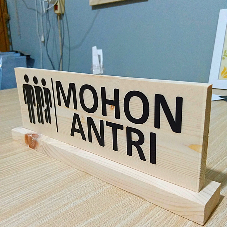 Jual Papan tanda meja "mohon antri" papan tanda, sign board | Shopee ...