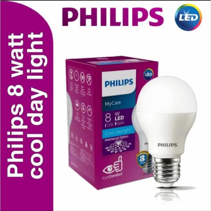 Jual LAMPU PHILIPS LED 8 WATT | Shopee Indonesia