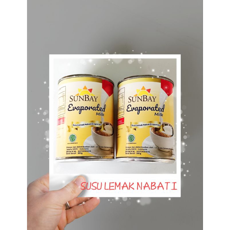 Jual SUNBAY EVAPORATED SUSU LEMAK NABATI 380g/SUSU EVAPORASI SUNBAY ...