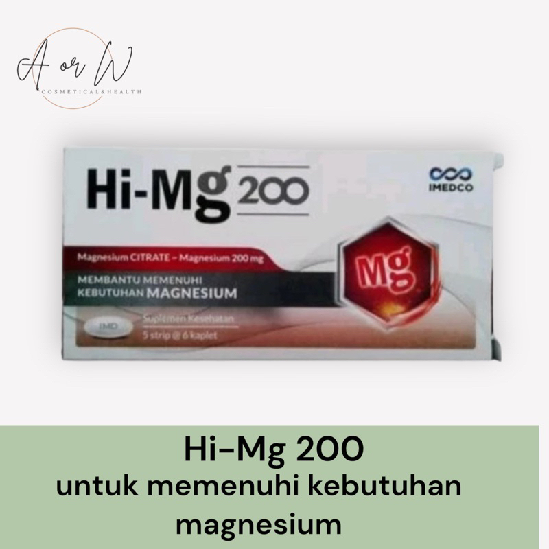Jual Hi-Mg 200 Box isi 30 Tablet Membantu Memenuhi Kebutuhan Magnesium ...