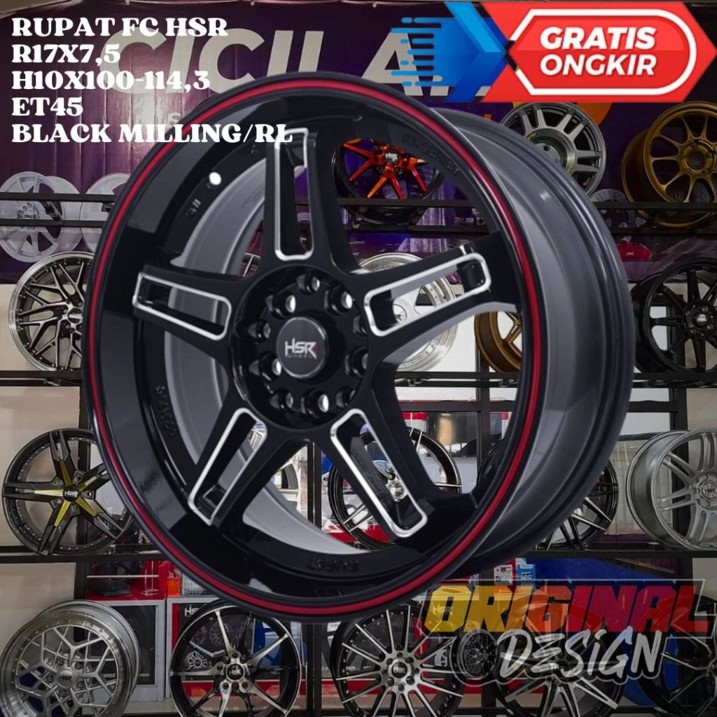 Jual Velg Mobil Ring 17 HSR RUPAT R17 LEBAR 7,5 PCD 5X100/5X114,3 ET45 BM/RL | Shopee Indonesia