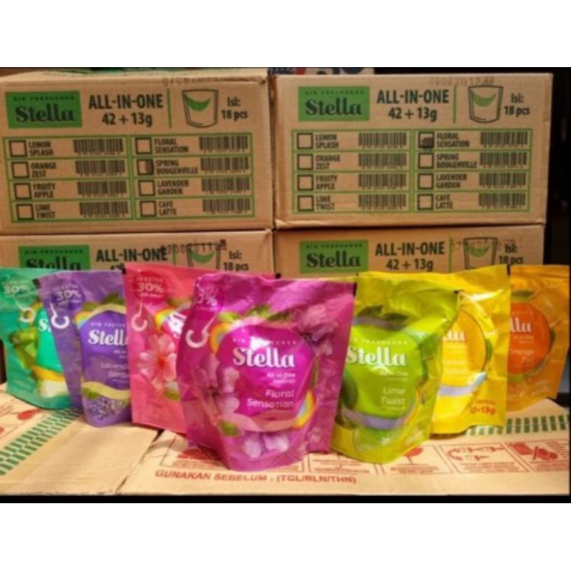 Jual 1 PAKET ISI 5 || Pengharum Ruangan Stella All in One 42gr+13gr ...