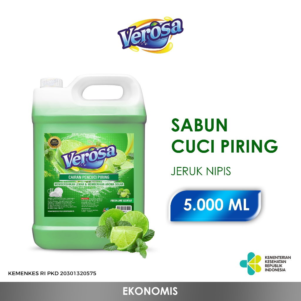Jual Verosa Sabun Cuci Piring 5 Liter Jeruk Nipis Diswashing Liquid ...