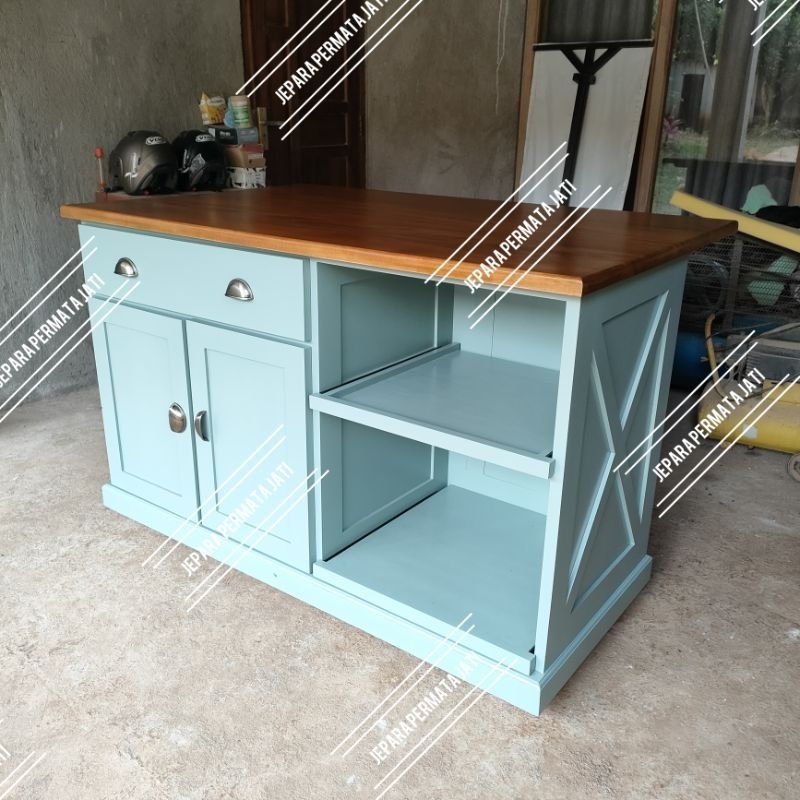 Jual Meja bar minimalis vintage / meja makan / buffet dapur / minibar ...