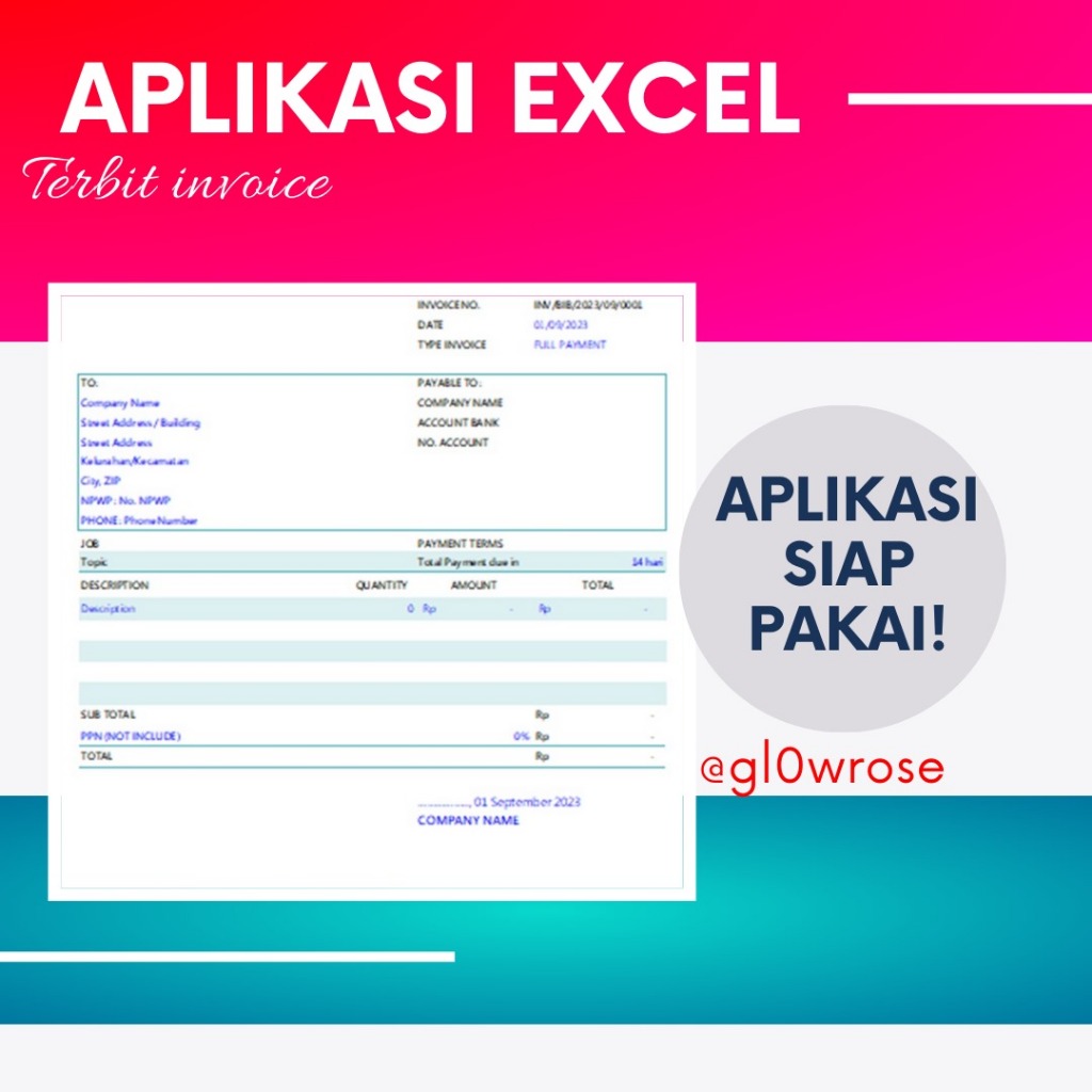 Jual Terbit Invoice Otomatis Dengan Formula Excel | Shopee Indonesia