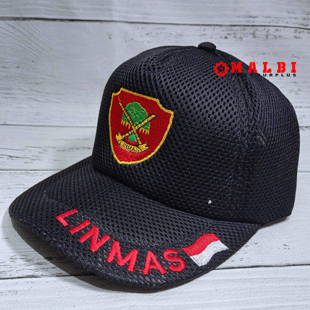 Jual Topi LINMAS MP Topi Hansip Hitam Jaring | Shopee Indonesia