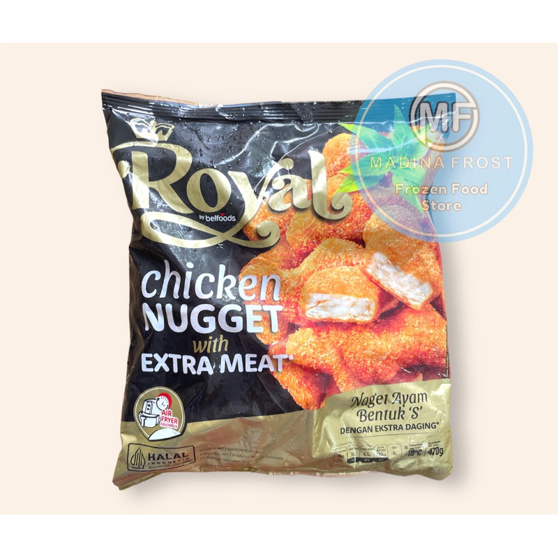 Jual ROYAL CHICKEN NUGGET EXTRA MEAT 470g Belfoods | Shopee Indonesia