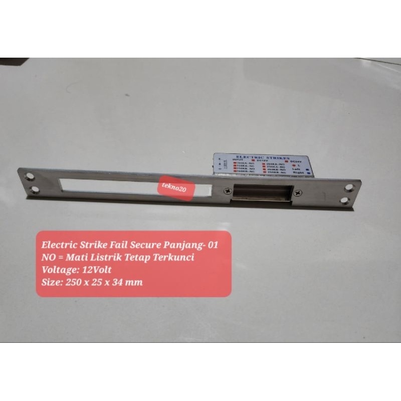 Jual Electric Strike Fail Secure Panjang 12Volt Mati Lampu tetap ...