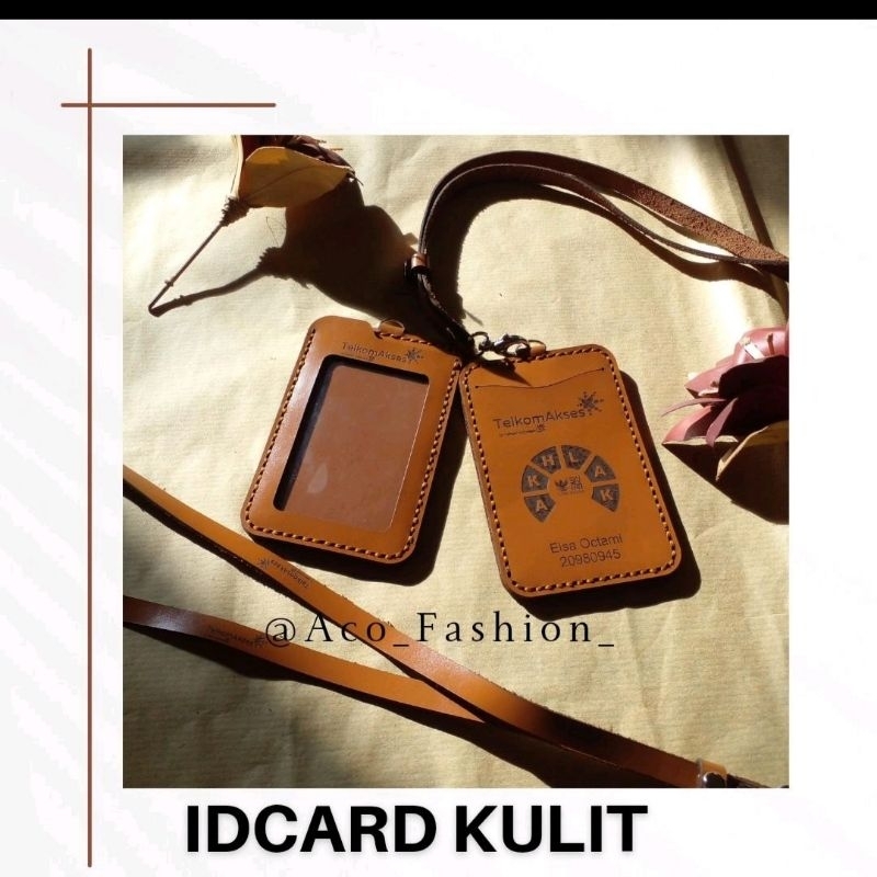Jual Id Card Telkom Indonesia - Nametag Telkom - ID Card Kulit Custom ...