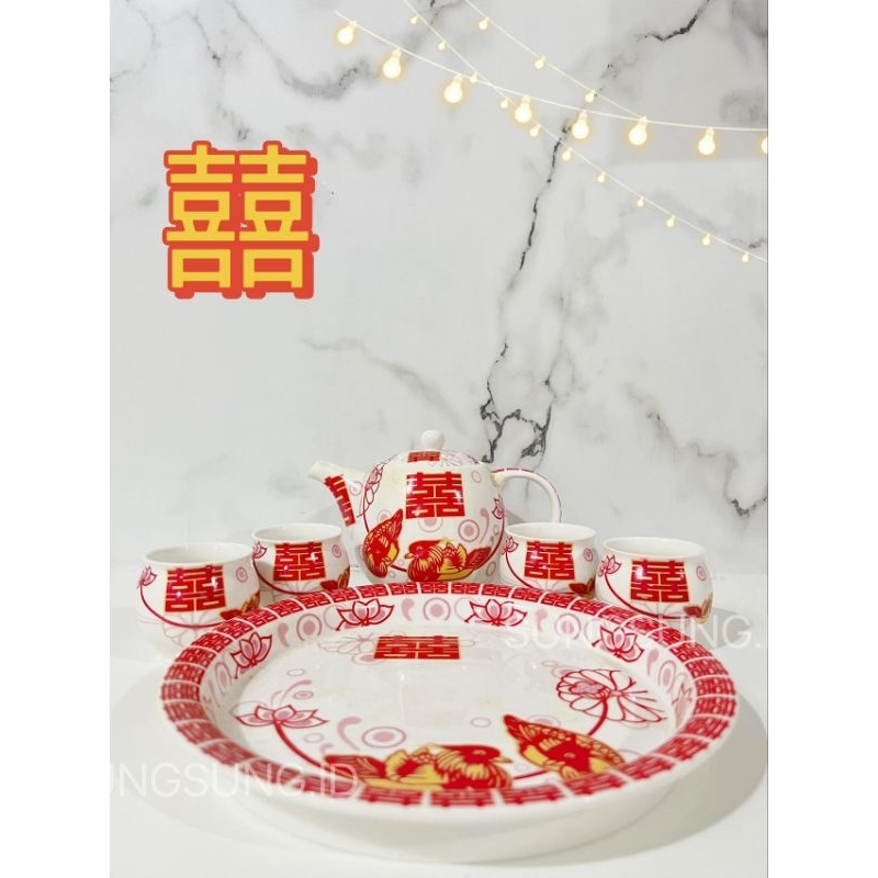 Jual Tea Set Sangjit / Chinese Wedding Tea Set Ukuran Besar / Tepai ...