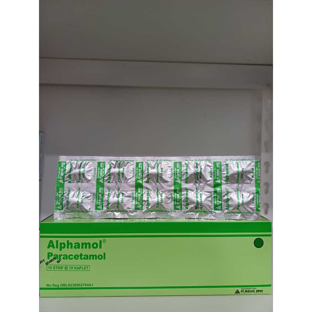 Jual Alphamol Paracetamol tablet meredakan rasa sakit & demam 1 keping ...
