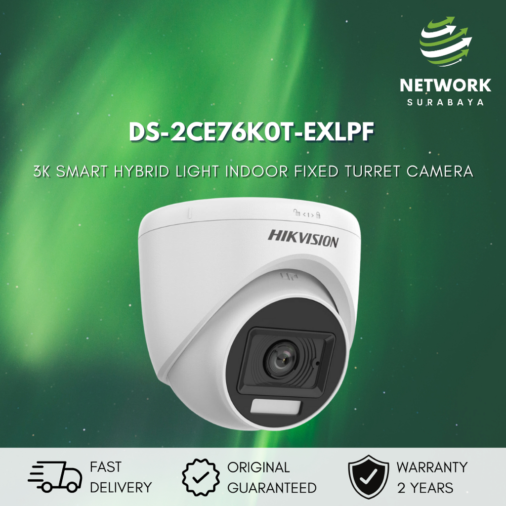 Jual HIKVISION DS-2CE76K0T-EXLPF 5MP Dual Light Indoor Fixed Turret Camera | Shopee Indonesia