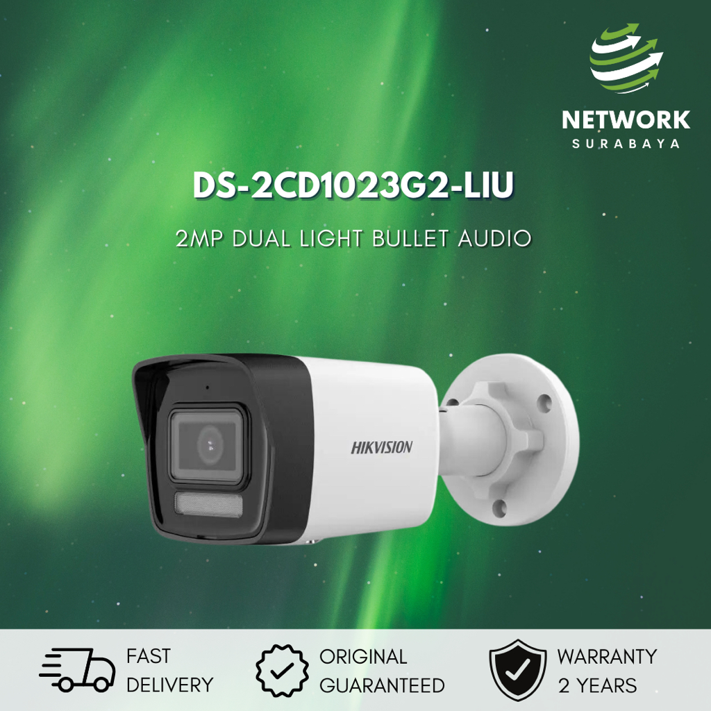 Jual HIKVISION DS-2CD1023G2-LIU IP CAMERA 2MP DUAL LIGHT BULLET AUDIO | Shopee Indonesia