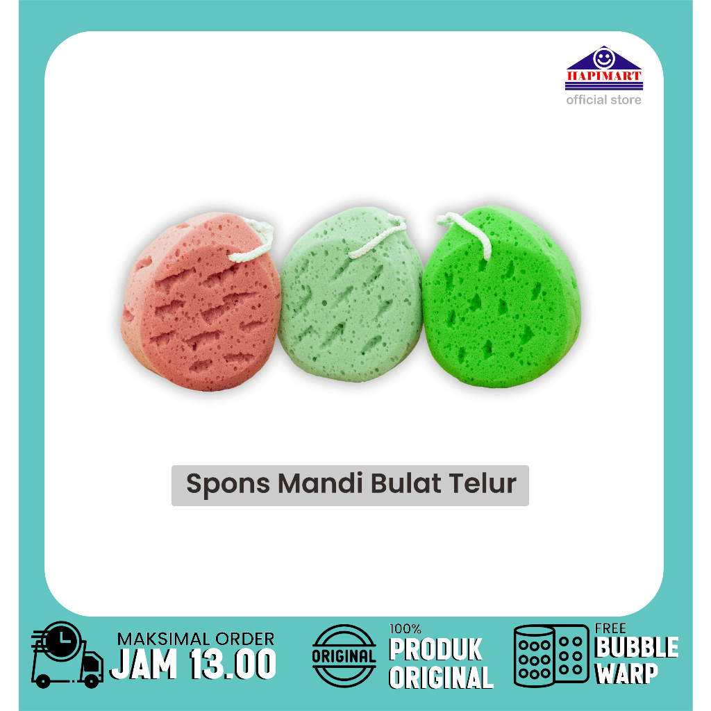 Jual Spons Mandi Bulat/Sponge Mandi Tebal/Shower Puff Mandi Busa ...