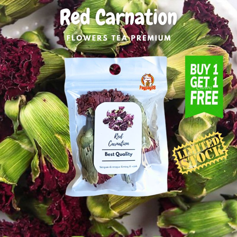 Jual Red Carnation Flower Tea Sachet Teh Bunga Premium | Shopee Indonesia